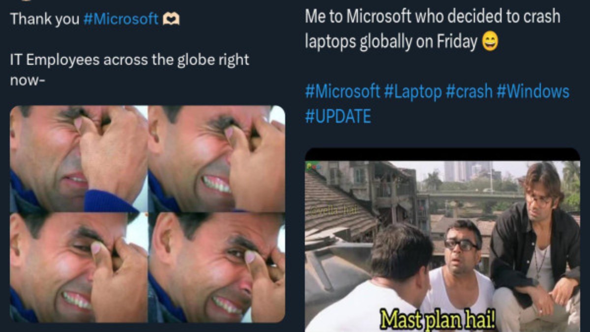इधर Microsoft के सर्वर हुए ठप्प, उधर सोशल मीडिया पर बनने लगे मजेदार ...